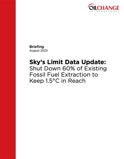 Skys Limit Data Update Shut Down 60 Of Existing Fossil Fuel