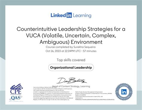 surekha sequeira on linkedin certificate of completion