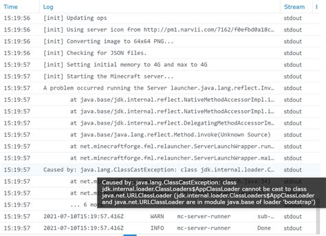 java base bootstrap loader fail on modded · issue 966 · itzg docker