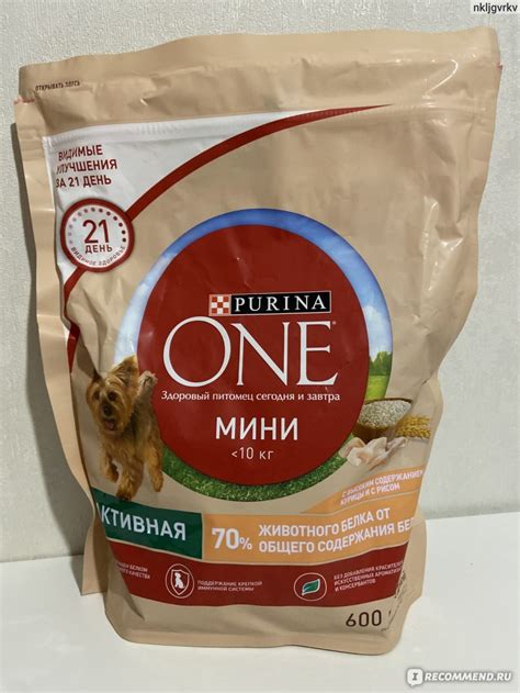Корм для собак Purina One мини Активная Сухой - «Рекомендую корм для ...