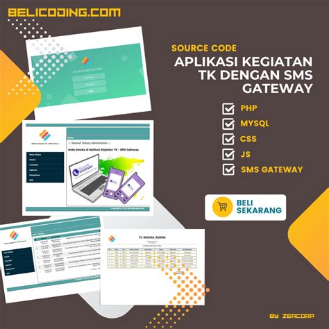 jual source code aplikasi kegiatan tk dengan sms dengan php mysql