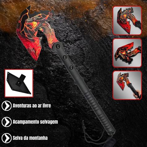 Machado Resistente Estilo Dragão 50cm Bainha Reforçada Slk Ft104 Vm
