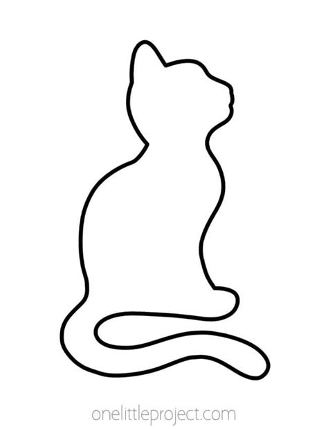 Cat Outline Cat Tail Template Printable Browse Essential Document