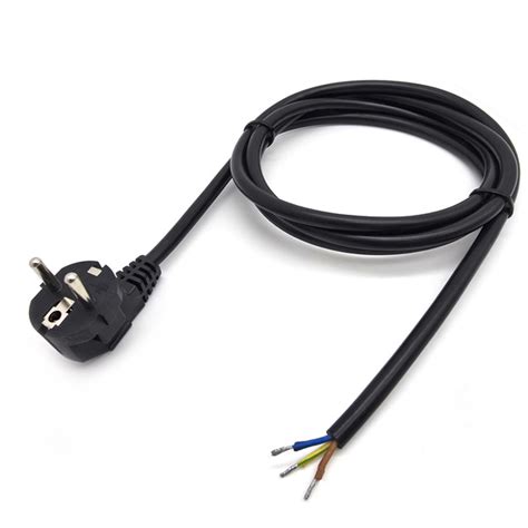 Кабель питания ПВС 3x1 5 мм 1 5 метра сетевой шнур с заземлением с вилкой 250В 16А для