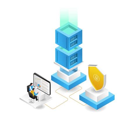 Premium Vector Server Security Data Network Analysis Operator