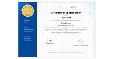 Ayush Bisht On Linkedin Successfully Completed The Data Science Training From Internshala…