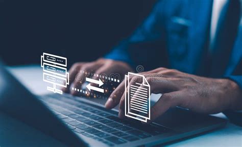 File Transfer Protocol Files Receiver And Computer Backup Copy File Sharing Isometric Stock