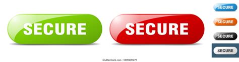 Secure Button Sign Key Push Button Stock Vector Royalty Free