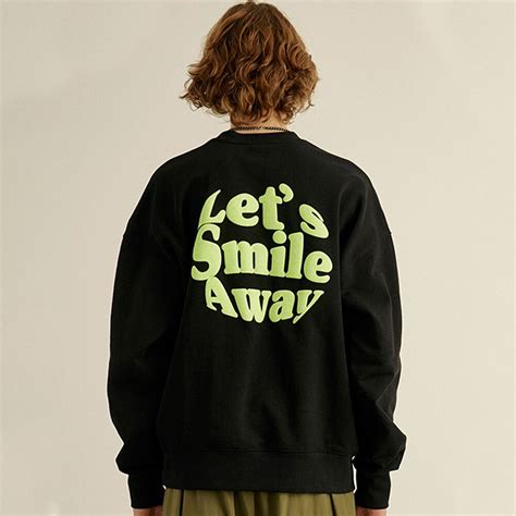 U 스마일 슬로건 스웨트 셔츠bk 감도 깊은 취향 셀렉트샵 29cm