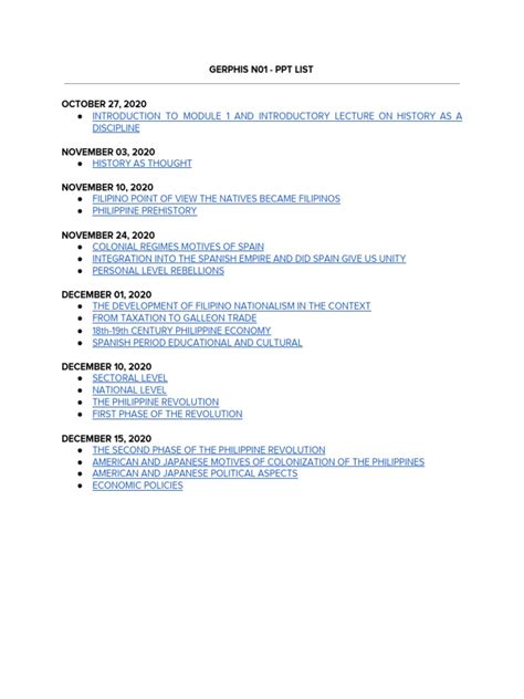 Gerphis N01 Ppt List October 27 2020 Pdf