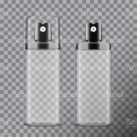 현실적인 화장품 스프레이 병 크림 봉 선화 다른 화장품에 대 한 분배기입니다 뚜껑과 하지 않고 투명 한 배경 디자인을 조롱 하는 벡터 템플릿 건강관리와 의술에 대한 스톡