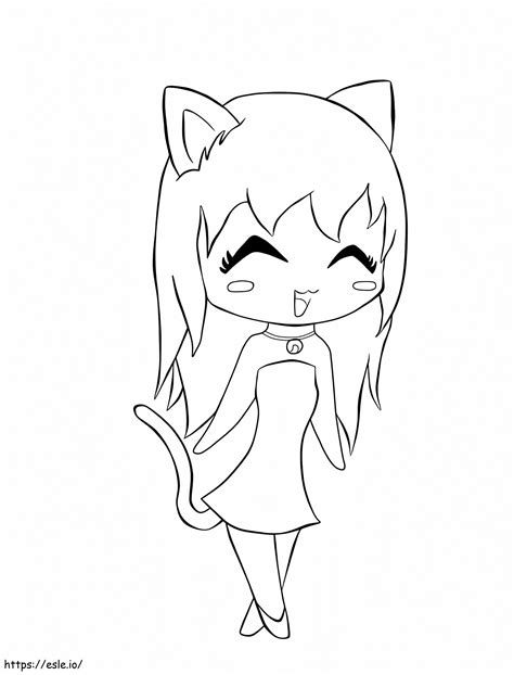 Cute Anime Cat Coloring Pages Coloring Page Outline Of Cartoon Cat