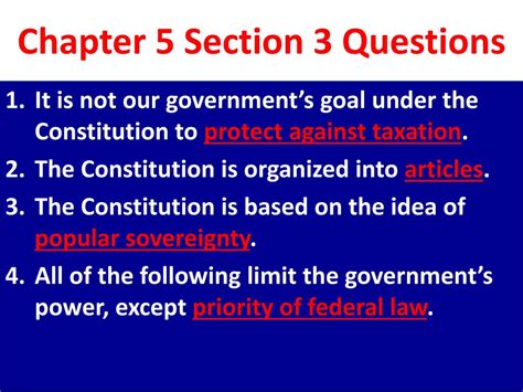 Ppt Chapter 5 Section 3 Questions Powerpoint Presentation Free