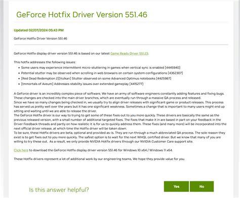 Nvidia Releases Hotfix Driver To Address Stuttering Problems With