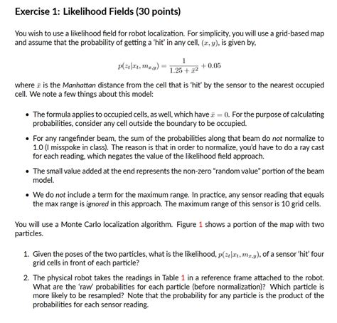 solved exercise 1 likelihood fields 30 points you wish to