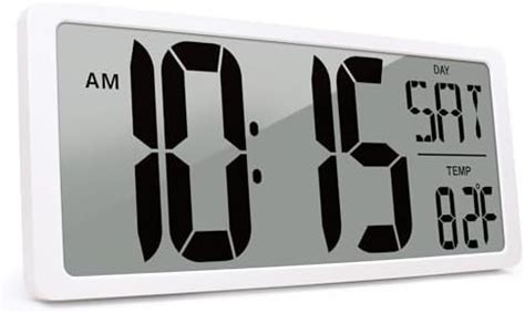 Amazon.com: KMMKGG 15" Large Digital Wall Clock Battery Operated ...