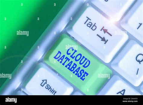 conceptual hand writing showing cloud database concept meaning optimized or built for a