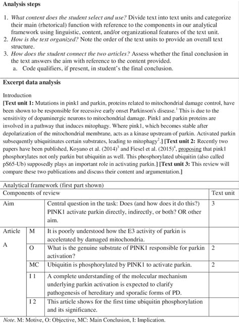 Analysis Steps With An Excerpt Of The Data Analysis Of Student 8s