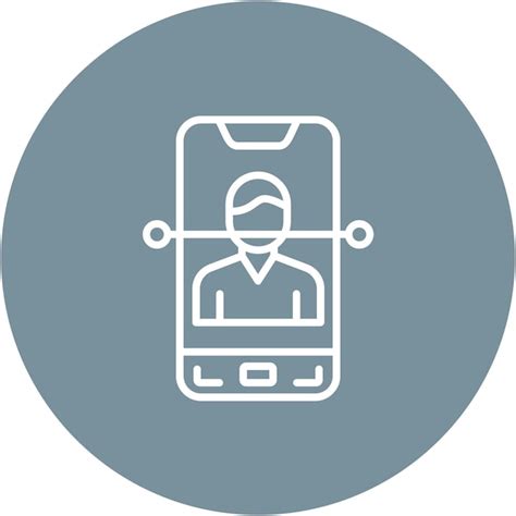 Premium Vector Mobile Face Detection Vector Illustration Style