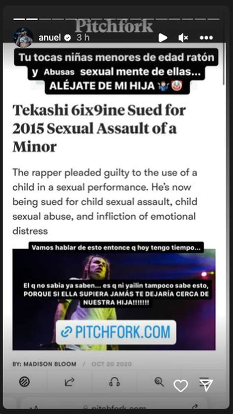 Anuel Aa Le Dice “pedófilo” A Tekashi 6ix9ine Por Sostener A Cattleya