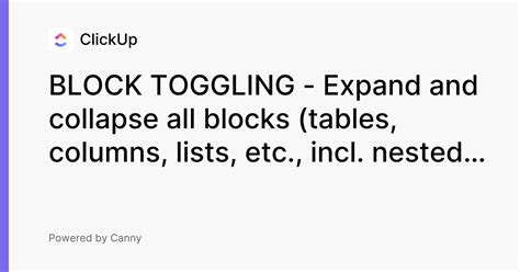 🤩 Block Toggling 🤩 Expand And Collapse All Blocks Tables Columns