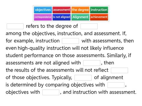 Alignment Complete The Sentence Alignment Complete The Sentence
