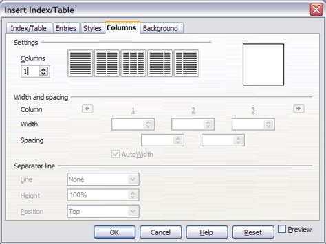 documentation oooauthors user manual writer guide creating a table of