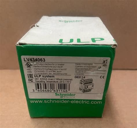 Schneider Electric Ulp System Lv434063 Input Output Interface For