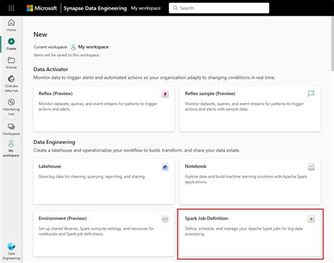 apache spark 작업 정의 만들기 microsoft fabric microsoft learn