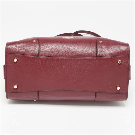 Coach Burgundy Leather Mercer 30 Satchel At 1stdibs Burgundy Leather