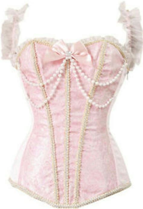 19 99 Burlesque Costume Princess Pearl Pink Corset Bustier Waist