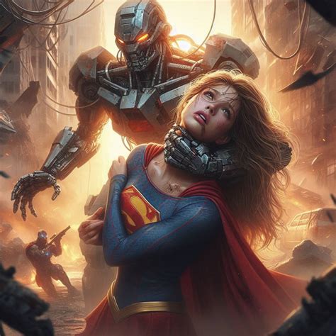 Supergirl Defeated By War Robot Ai Art By Evandromarquesamv On Deviantart