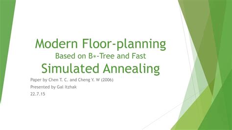 ppt optimizing floor planning with b tree methodology and fast