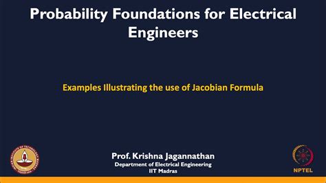 Mod Lec Examples Illustrating The Use Of Jacobian Formula YouTube