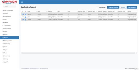 Duplicate Report