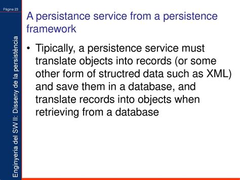 Disseny De La Persistència Ppt Descargar
