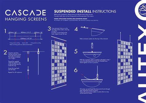 Autex Cascade Hanging Screen Static Autex Cascade Hanging Screen Static