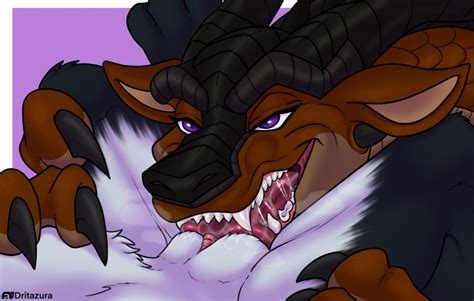 Rule 34 Claws Cunnilingus Dragon Dritazura Duo Female Feral Genitals Hi Res Male Male Female