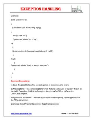 Java Exception Handling PDF