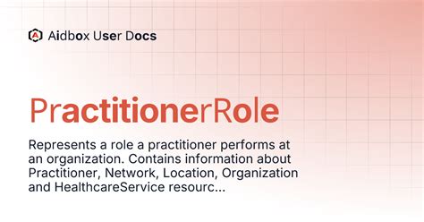 practitionerrole aidbox user docs