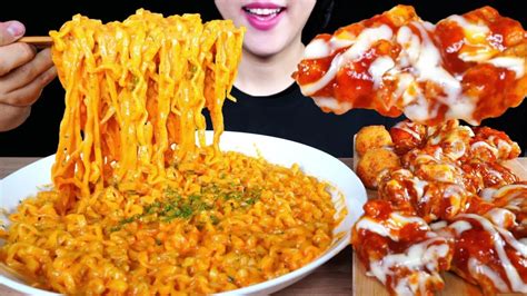 Asmr 처가집 슈프림양념치킨에 까르보 불닭볶음면 먹방~ 이건 못참지 꿀조합 먹방 Carbo Buldak And Sweet Fried Chicken Mukbang