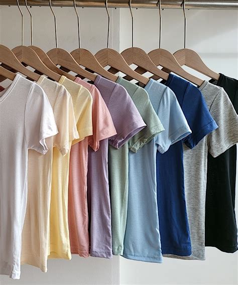 최저가11 여름 기본 라운드 유넥 무지 이너 반팔 데일리 티셔츠 에이블리