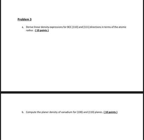 Solved Problem A Derive Linear Density Expressions For Chegg