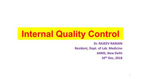 Iqc Internal Quality Control Pptx