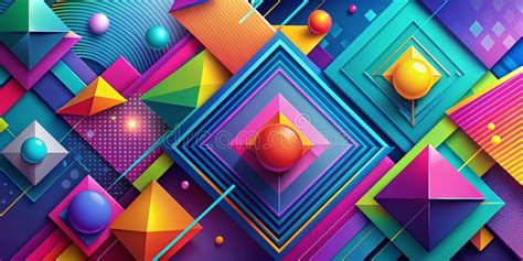 Generate A Dynamic Abstract Background Featuring Geometric Shapes And