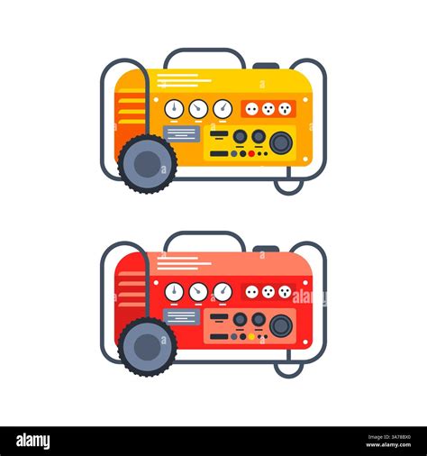 Portable Electric Power Generator Vector Illustration Stock Vector Image And Art Alamy