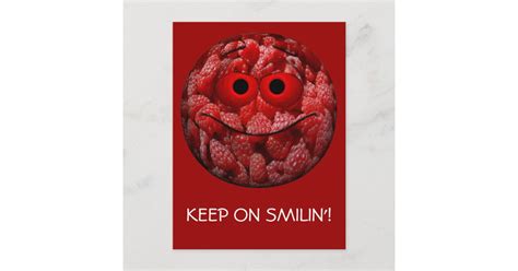 Funny Raspberry Emoticon Postcard Zazzle