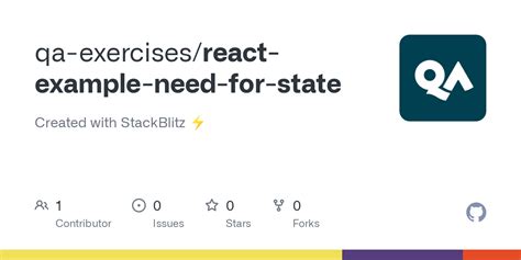github qa exercises react example need for state created with