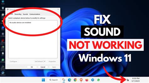 Sound Not Working On Windows 11 Fixed 💥 Volume Red Cross Solved Youtube