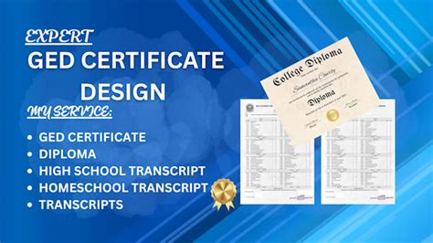 Design Homeschool College Highschool Transcript Ged Certificate